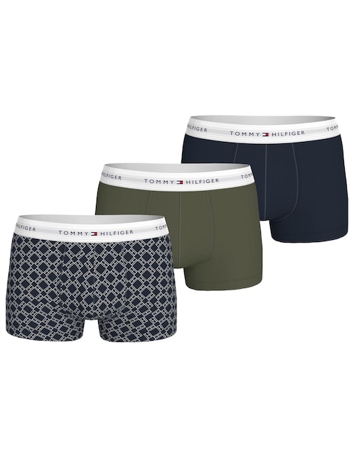 Set bóxer trunk Tommy Hilfiger de algodón para hombre 3 piezas 1